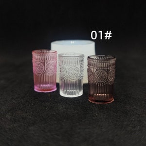 5 Styles Pocket Glass Silicone Mold-mini Cup Resin Mold-mini Tableware ...