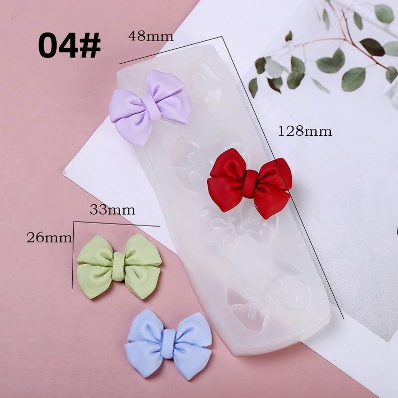 Beautiful Bow Silicone Mold/6 Styles Bow Knot Earring Resin Mold/cute ...