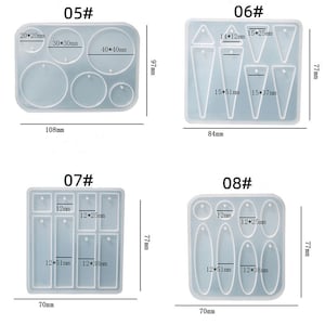 11 Styles Geometric Earring Resin Mold-silicone Earring Molds-diy Epoxy ...