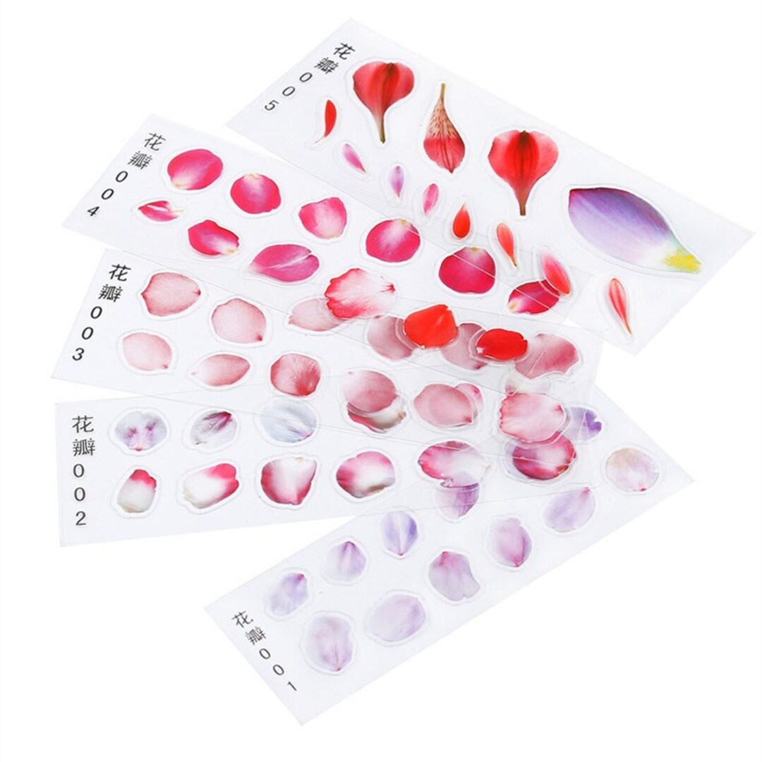 Beautiful Rose Petal Stickers,5 Styles Petal Stickers,flower Stickers ...