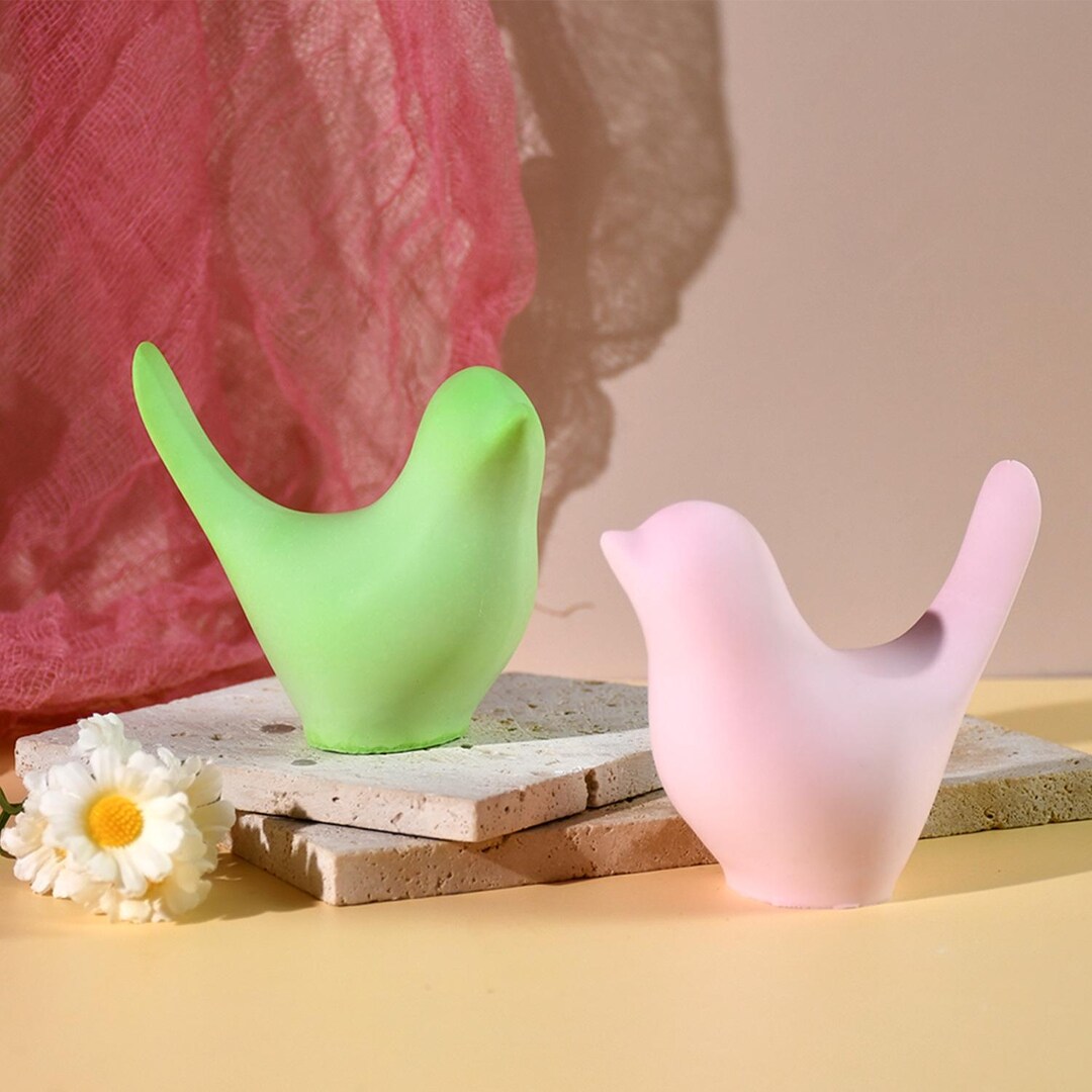 Cute Bird Silicone Mold-3d Bird Plaster/concrete Mold-bird Candle Mold ...