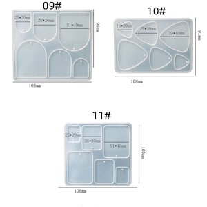 11 Styles Geometric Earring Resin Mold-silicone Earring Molds-diy Epoxy ...
