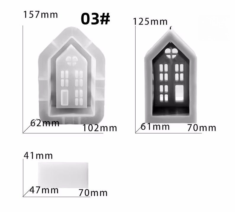 House Candle Veseel Silicone Mold,house Candle Holder Mold,house ...