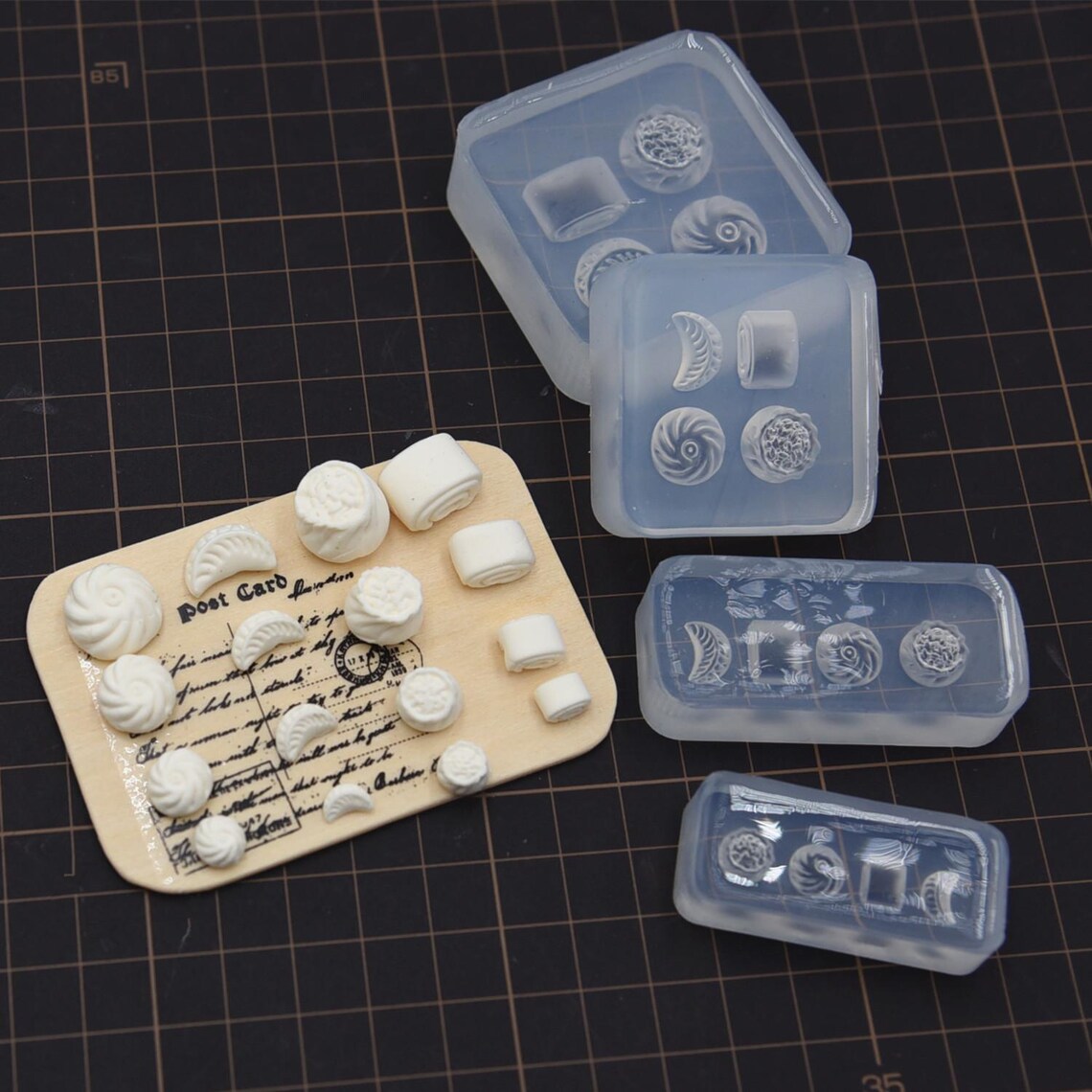 Miniature Steamed Stuffed Bun Silicone Mold-mini Dumpling Resin Mold ...