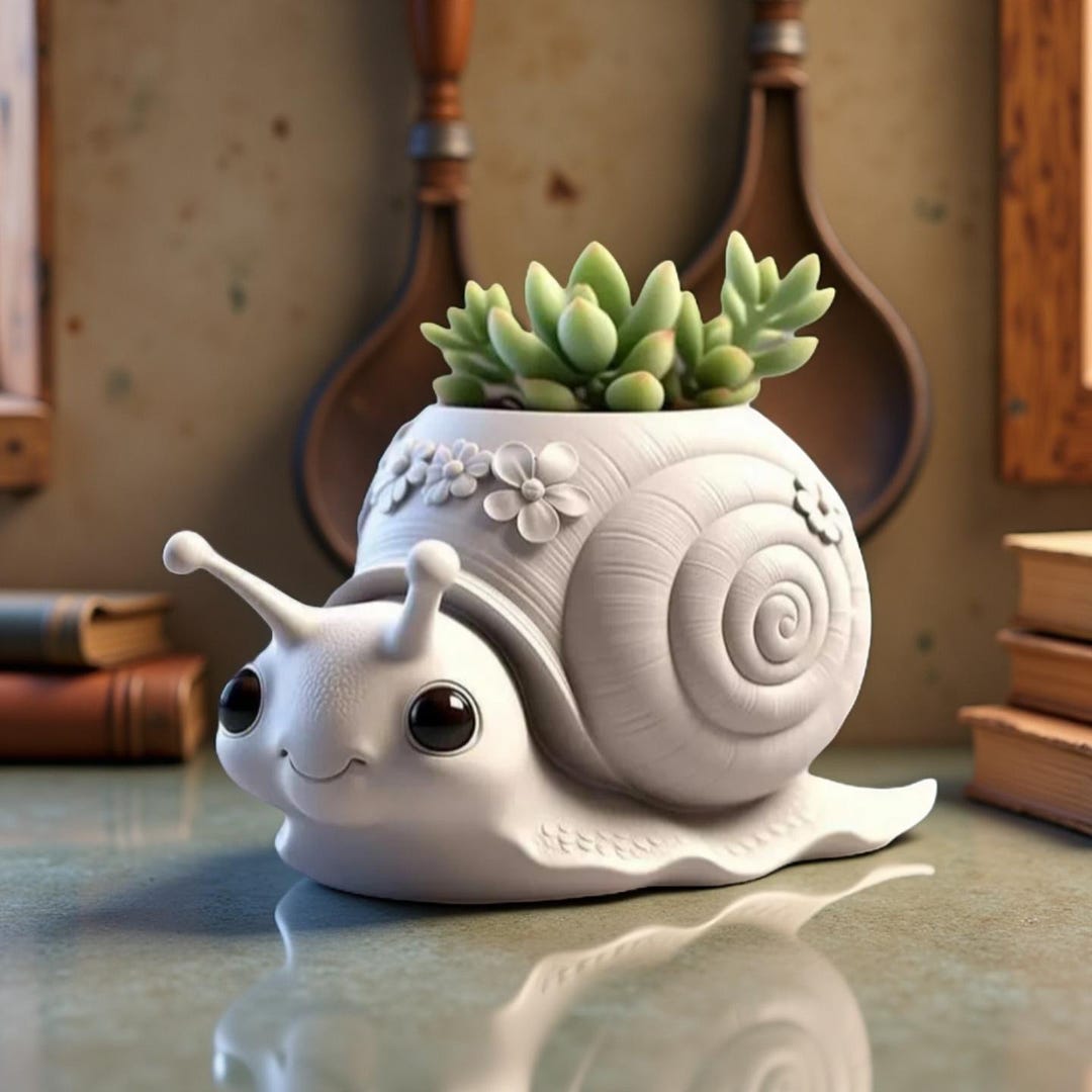 Snails Flower Pot Silicone Mold-snails Trinket Box Resin Mold-succulent ...