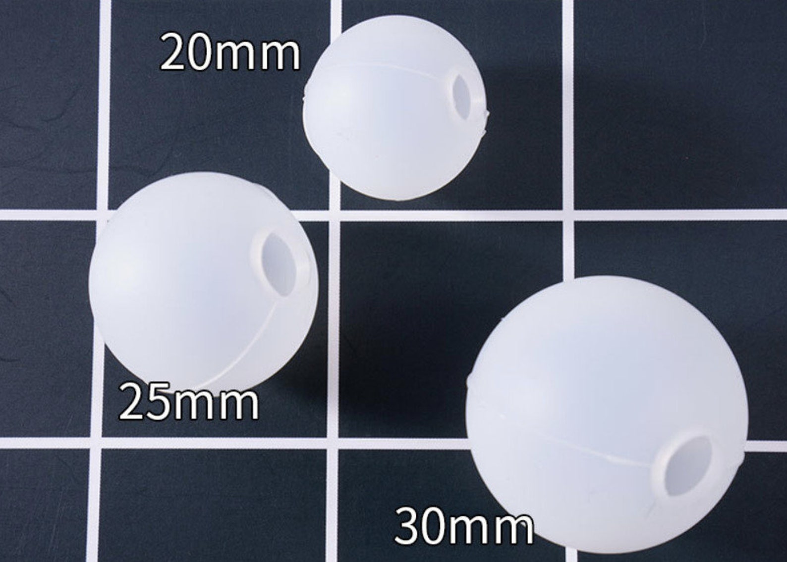20mm,25mm,30mm Spherical Silicone Mold-round Sphere Beads Mold-sphere ...