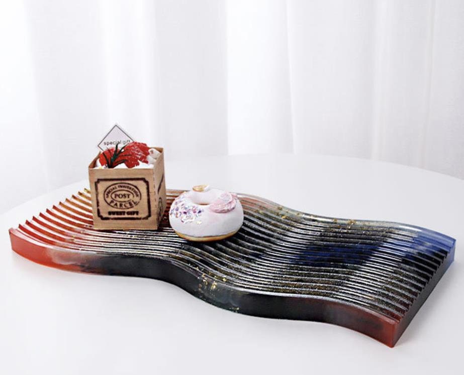 Silicone Wave Tray Moldresin Stripe Tray Moldswave Cone - Etsy