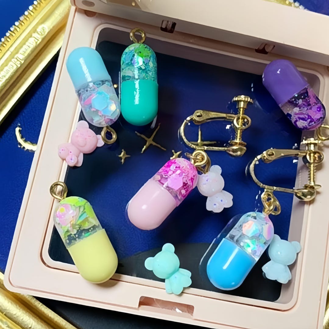 3D Pill Silicone Mold-capsule Pill Resin Mold-epoxy Resin Pill Earrings ...
