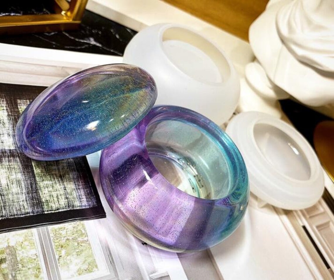 Storage Box Resin Mold Trinket Box Resin Mold Round Can - Etsy
