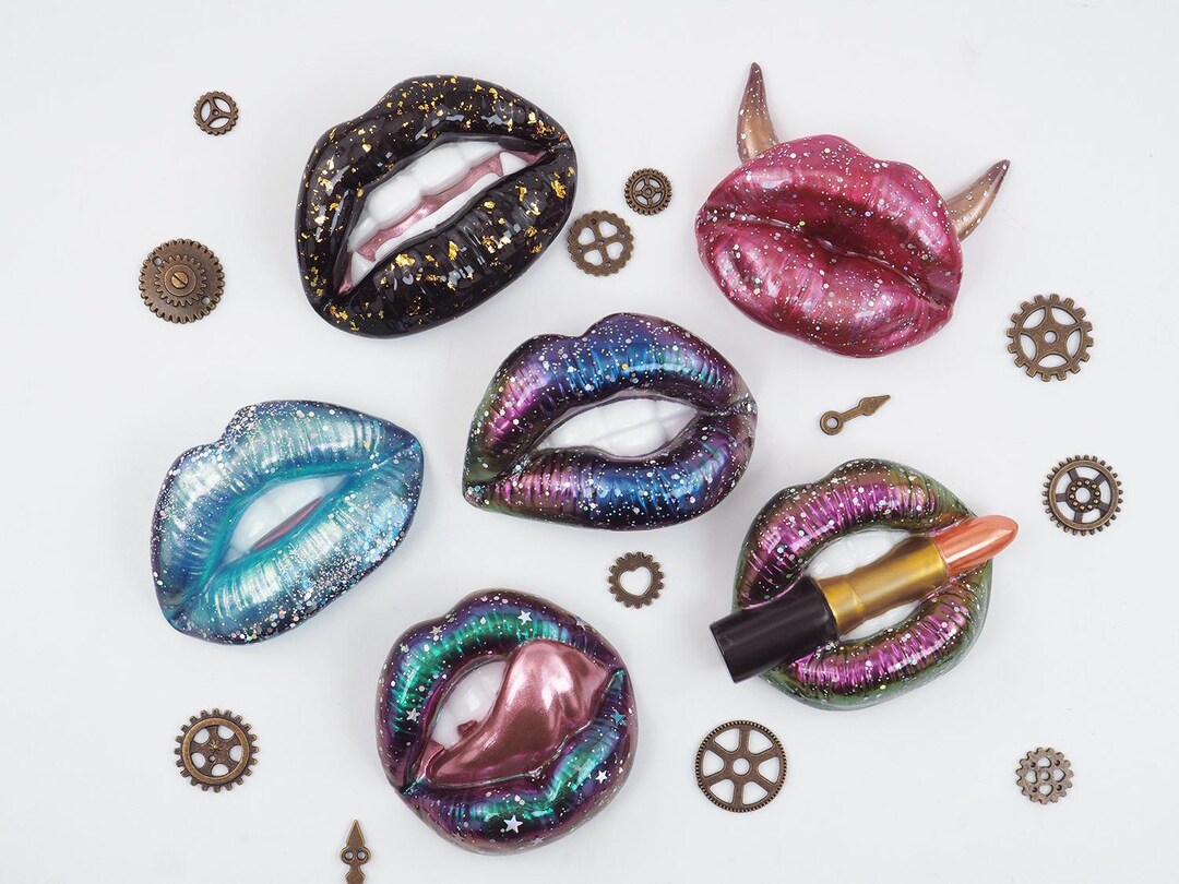3D Lip Silicone Mold-kiss Lip Resin Mold-lips Keychain Pendants Mold ...