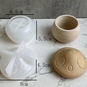 Mushroom Storage Box Epoxy Resin Mould Concrete Silicone Mould Mushroom ...