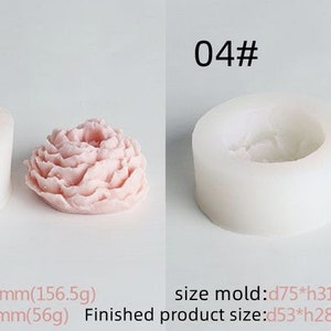 3D Rose Silicone Mold-9 Styles Flower Resin Molds-peony Candle Mold ...