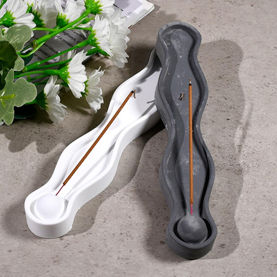 Wave Incense Holder Silicone Mold-incense Tray Resin Mold-incense ...