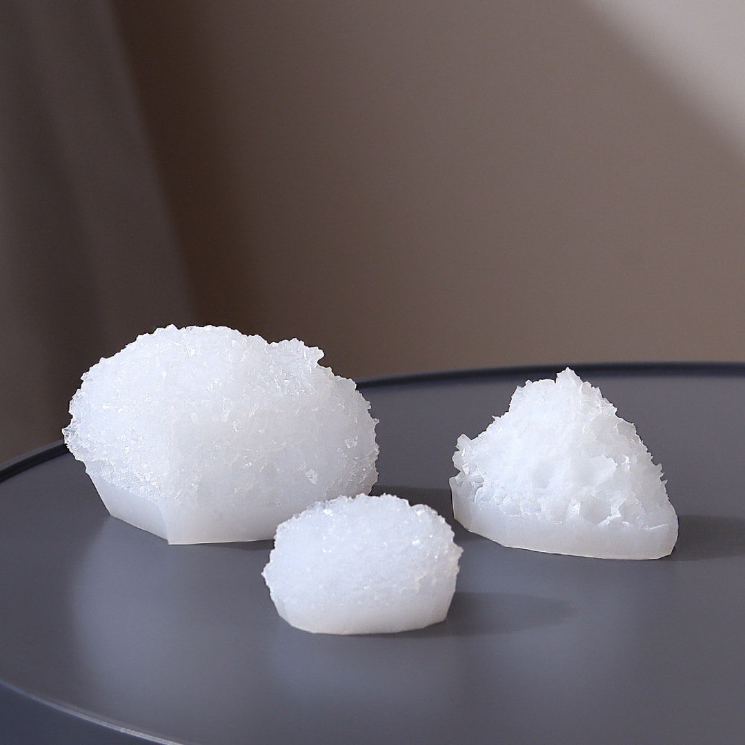 White Crystal Filler Model-3d Crystal Cluster Model for Silicone Mold ...