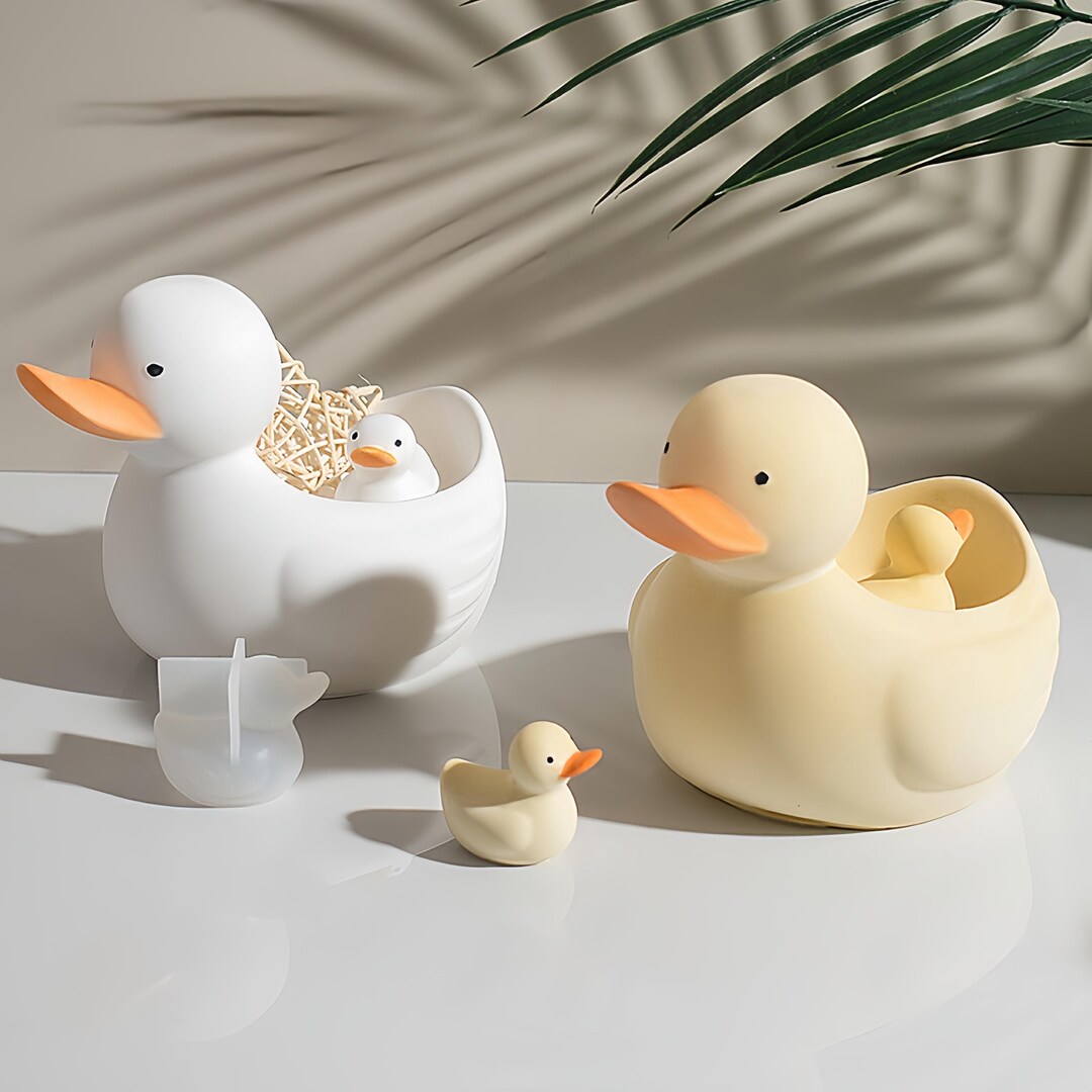 Cute Duck Silicone Mold-duck Candle Jar Resin Mold-duck Keychain ...