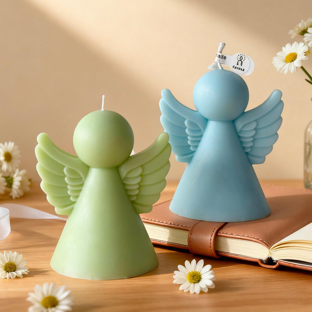 Angel Candle Silicone Mold-sunny Doll Candle Mold-striped Angel Wings ...