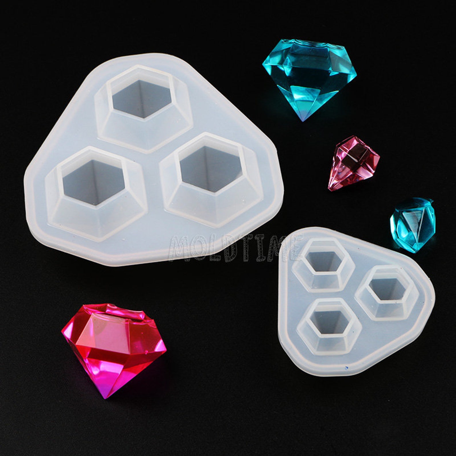 Three Grid Silicone Diamond Mold-small Diamond Silicone - Etsy