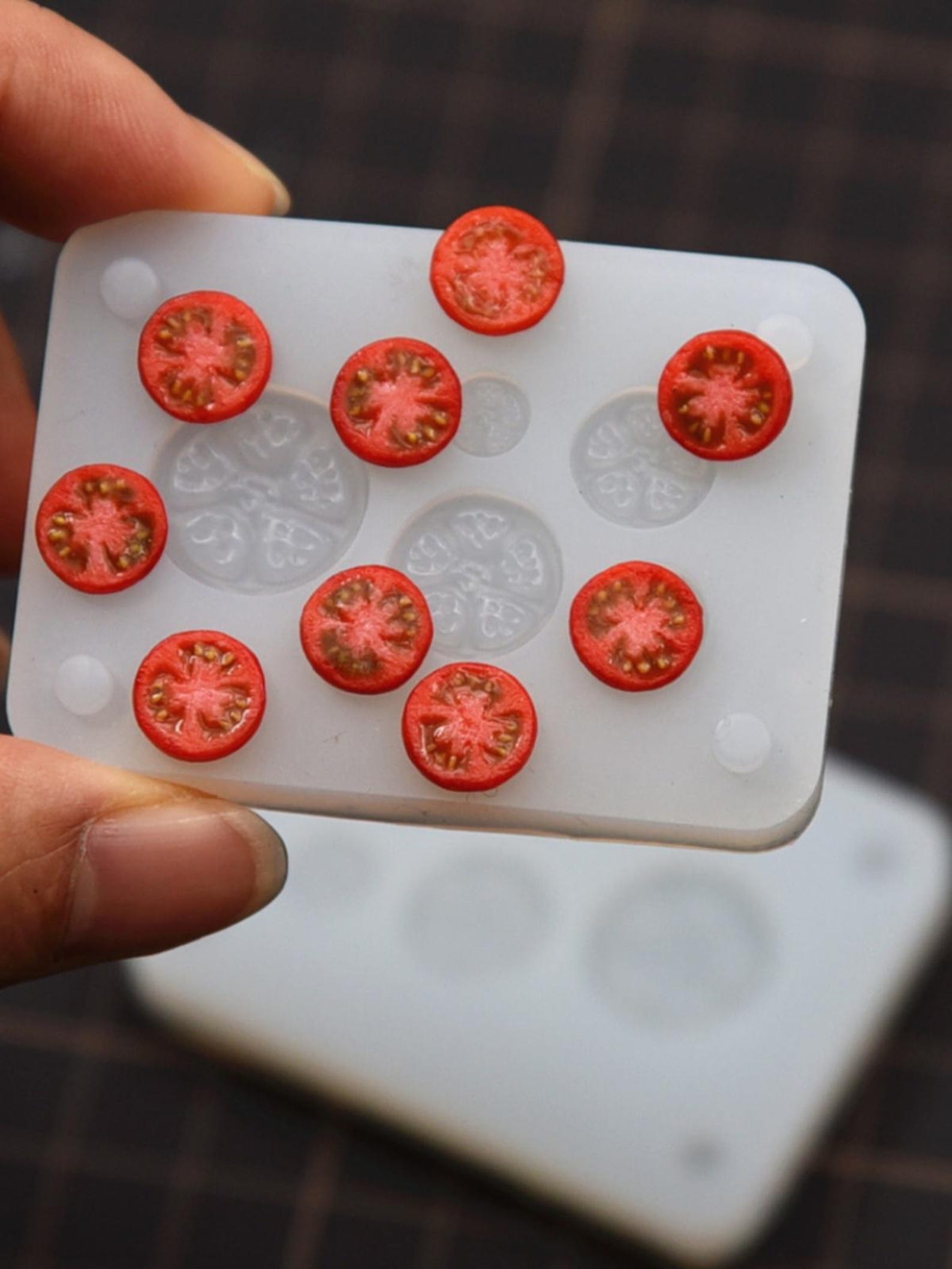 Miniature Fruit Slice Silicone Mold-mini Tomato Resin Mold-toy House ...