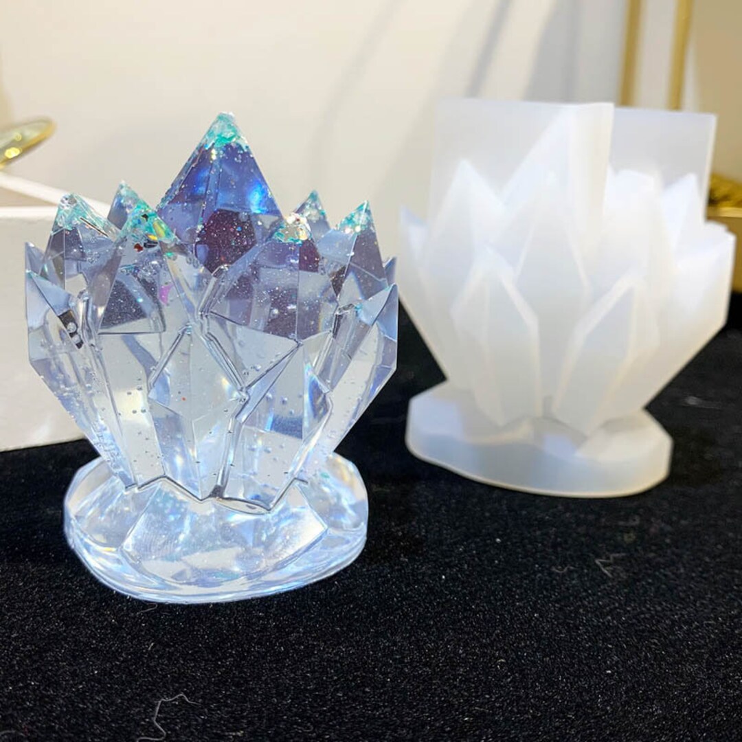 Crystal Cluster Silicone Mold, Candle Mold, Resin Mold, Epoxy Mold ...