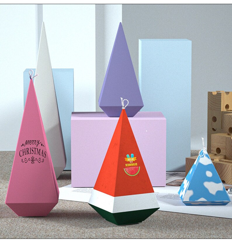 Concrete Ring Cone Holder Mold Pyramid Diamond Mold Cone Silicone Mold ...