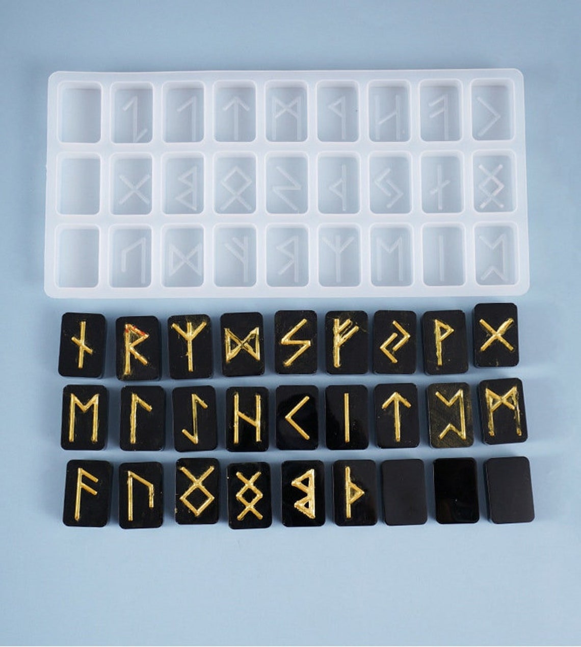 Rune Set Symbols Silicone Resin Mold, Viking Rune Pendant, Rune Energy ...