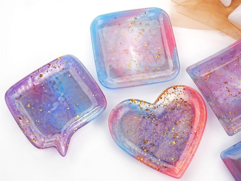 Cute Dish Resin Mold Round Square Heart Dish Silicone Mold - Etsy