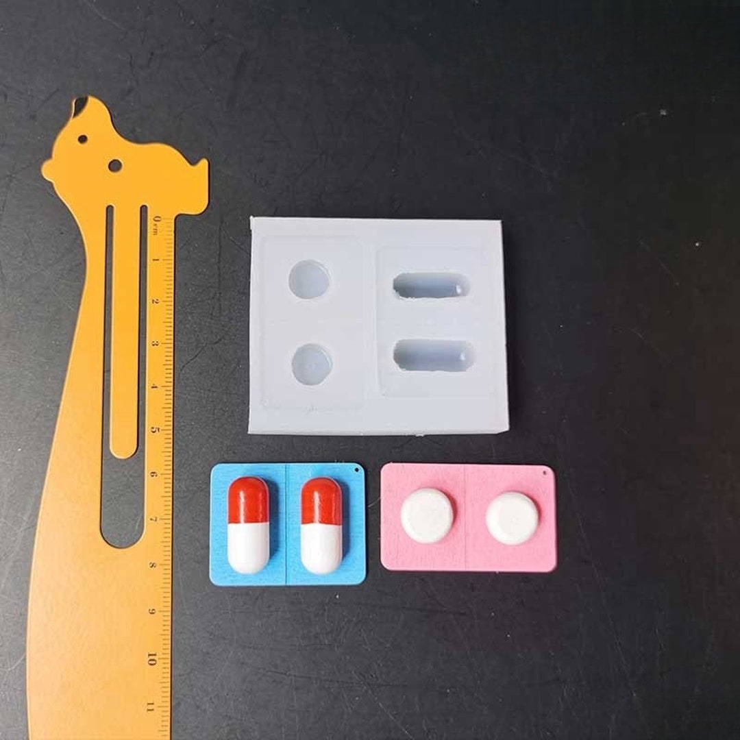 Mini Oval Pill Silicone Mold-round Tablets Resin Mold-pill Earring ...