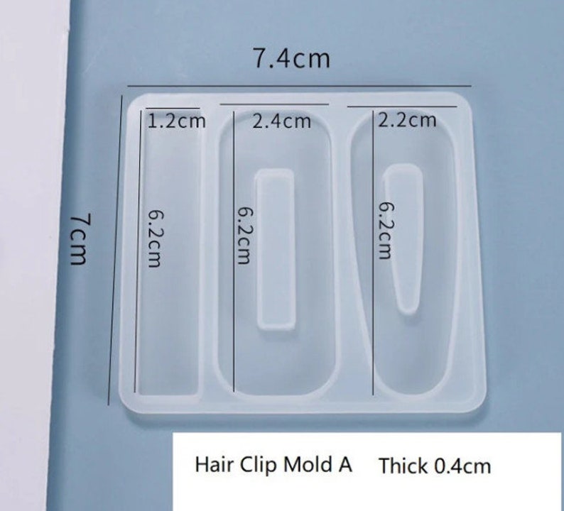 Silicone Mold Hair Clips for Resin Molds Hair Barrette UV | Etsy