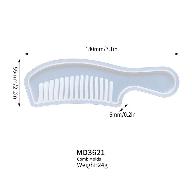 4 Styles Comb Resin Molds/hair Comb Resin Mold, Bath Comb Silicone Mold ...