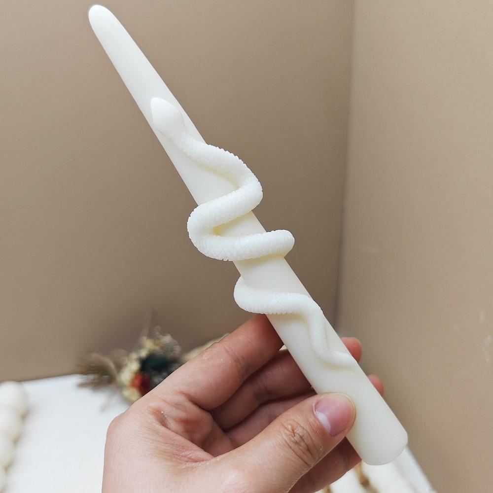Embossed Snake Candle Silicone Mold-flower Long Candle Mold-sphere ...