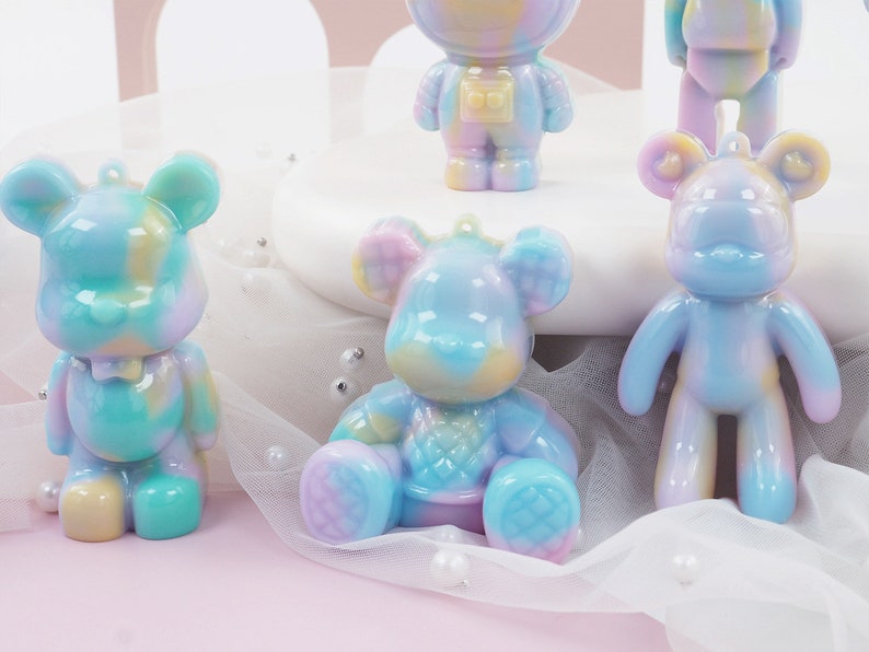 7 Styles Cute Cartoon Bear Silicone Mold-epoxy Resin Bear - Etsy