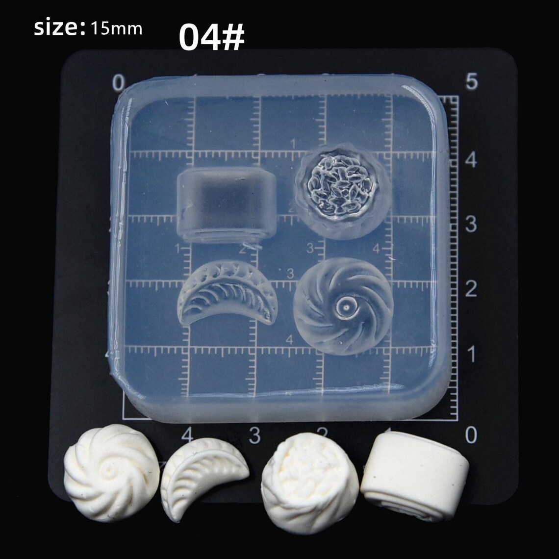 Miniature Steamed Stuffed Bun Silicone Mold-mini Dumpling Resin Mold ...
