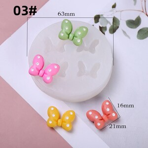 Beautiful Bow Silicone Mold/6 Styles Bow Knot Earring Resin Mold/cute ...