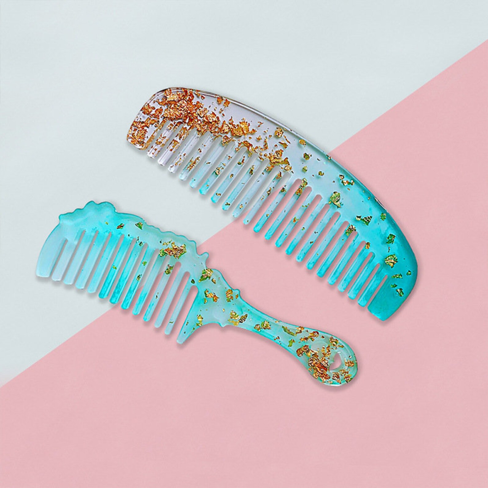 4 Styles Comb Resin Molds/hair Comb Resin Mold, Bath Comb Silicone Mold ...