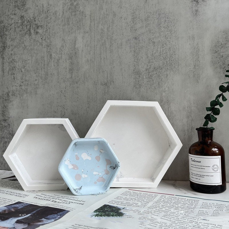 Hexagon Cement Storage Box Silicone Molds Concrete Molds - Etsy