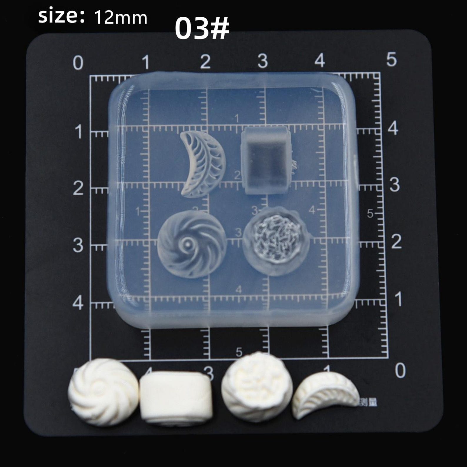 Miniature Steamed Stuffed Bun Silicone Mold-mini Dumpling Resin Mold ...