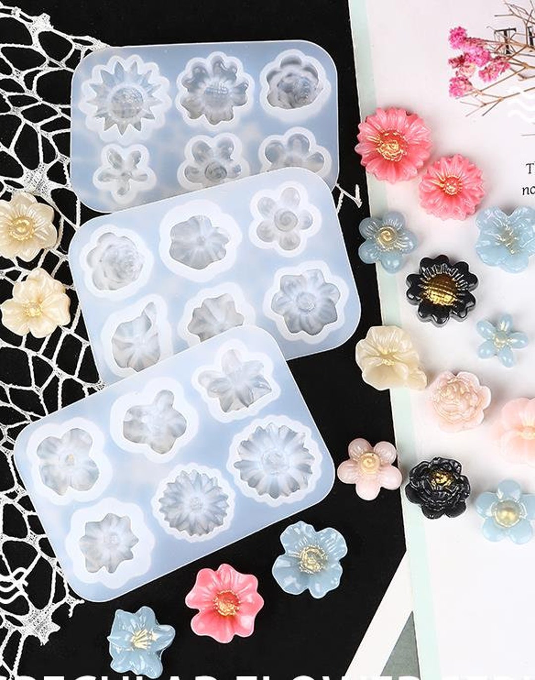 Small Flower Silicone Mold-daisy Resin Mold-diy Sunflower - Etsy