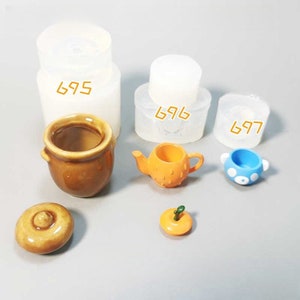 Miniature Teapot Silicone Mold-mini Cup Resin Mold-mini Tableware Mold ...