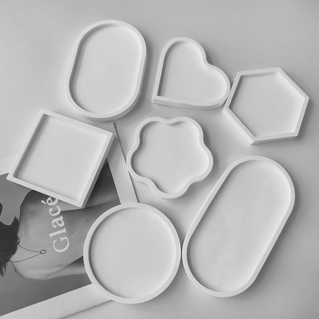 7 Styles Dish Silicone Mold-round Trinket Dish Mold-square Coaster ...