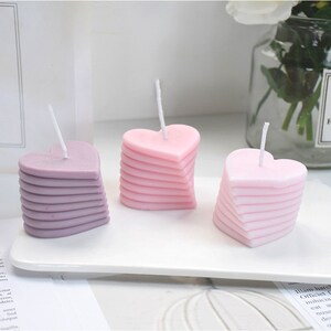 Rotating Heart Shape Scented Candle Silicone Mold ,DIY Handmade Candle ...