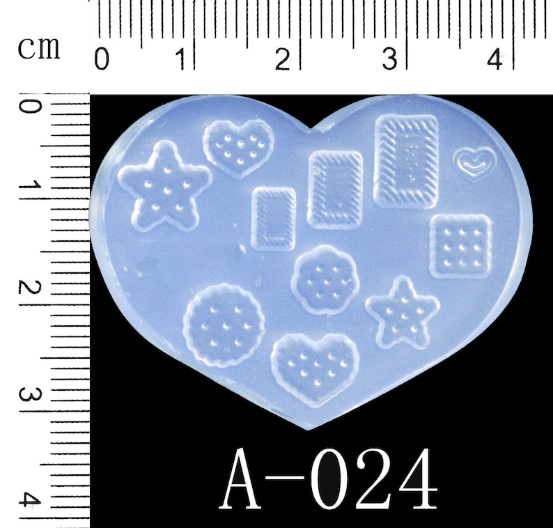 Mini Biscuit Silicone Mold-cute Star/square/heart Cookie Resin Mold ...