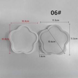 7 Styles Dish Silicone Mold-round Trinket Dish Mold-square Coaster ...