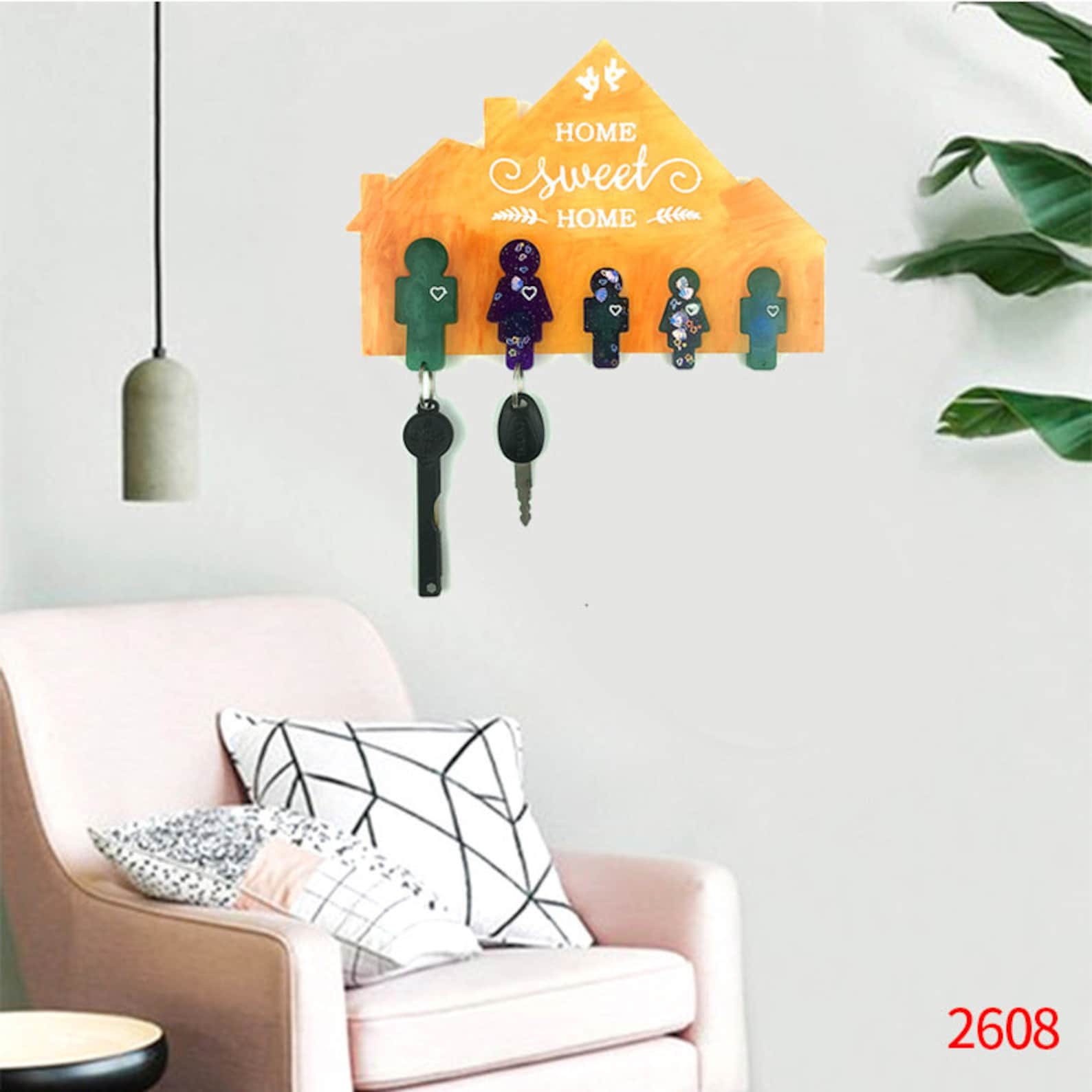 House Shape Key Holder Silicone Mold,entrance Hook Resin Mold, Storage ...