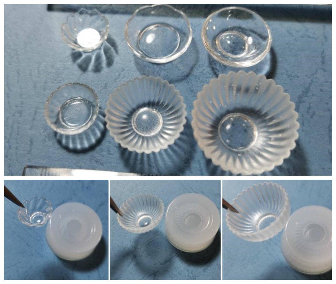 6 Styles Pocket Bowl Silicone Mold-mini Stripe Cup Resin Mold-mini Lace ...