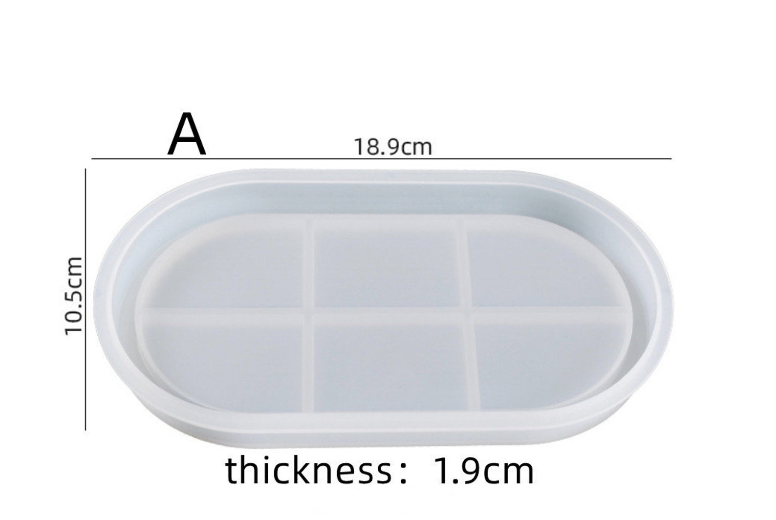 Oval Tray Silicone Mold Jewelry Tray Plate Dish Mold , DIY Resin ...