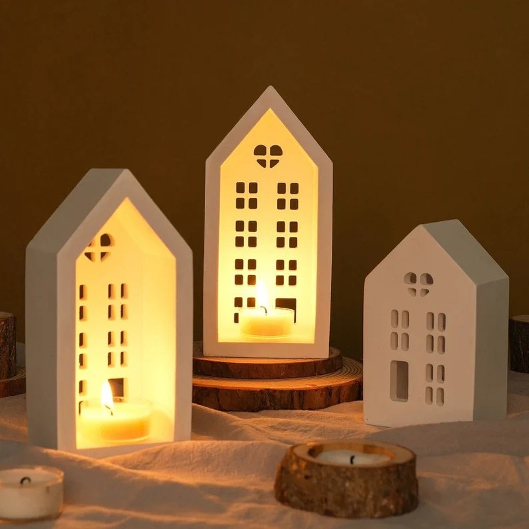 House Candle Veseel Silicone Mold,house Candle Holder Mold,house ...