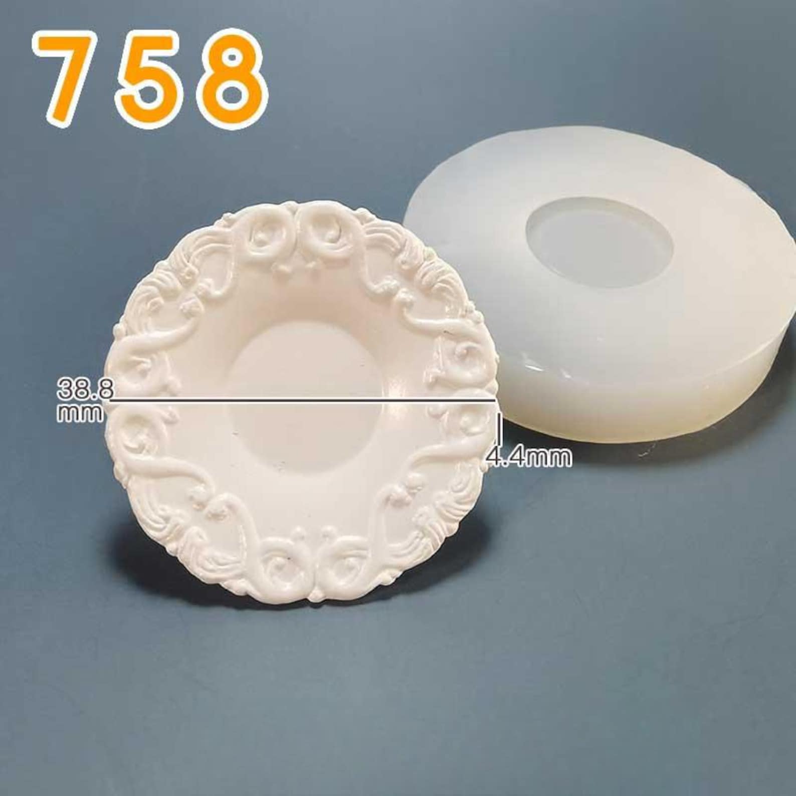 Embossed Dish Silicone Mold-miniature Plate Resin Mold-mini Dinner ...