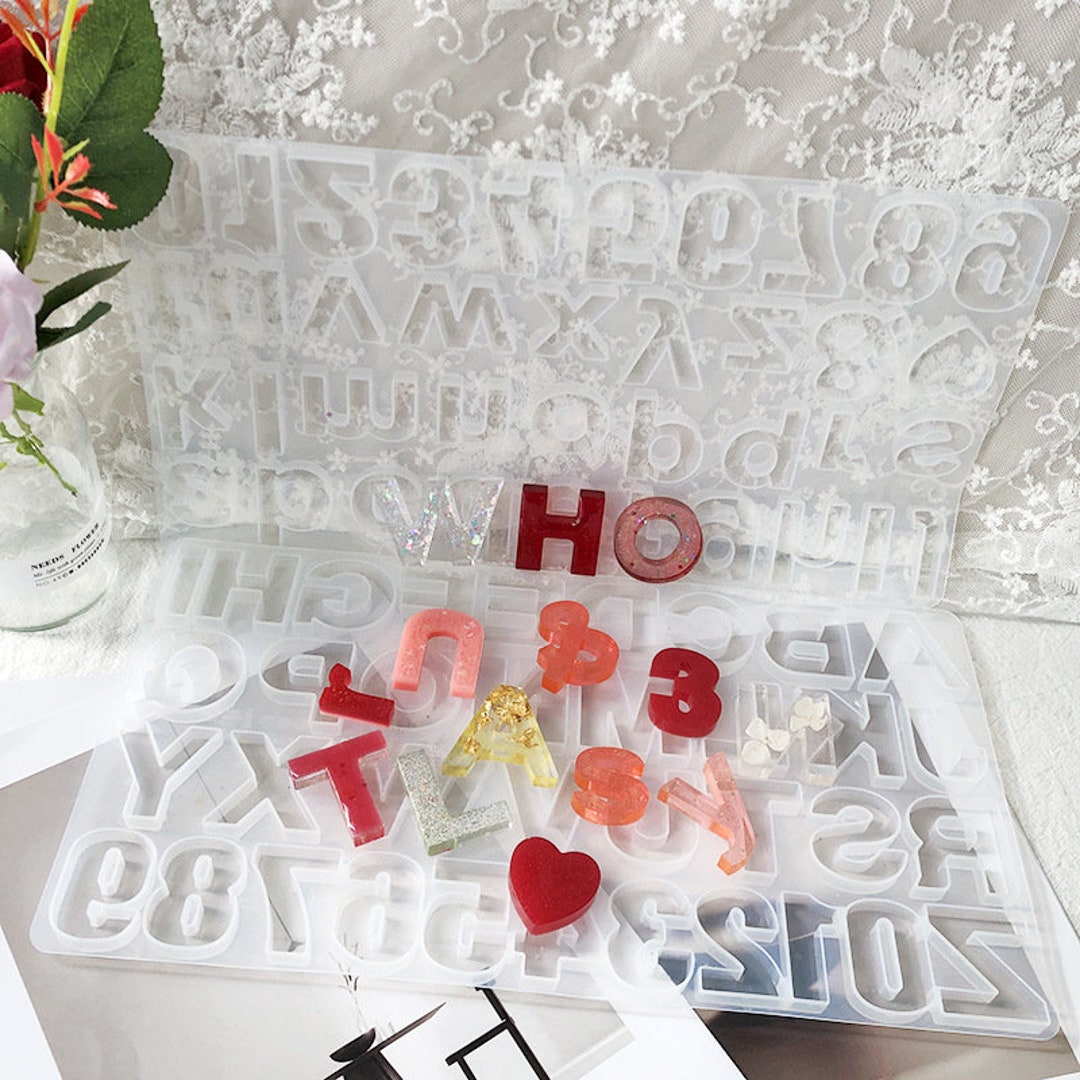 Alphabet Letter Silicone Mold-lowercase Letter Resin Mold-letter Number ...