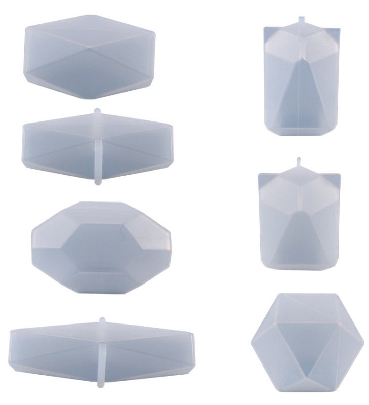 7 Styles Crystal Stone Silicone Mold-faceted Stone Resin - Etsy