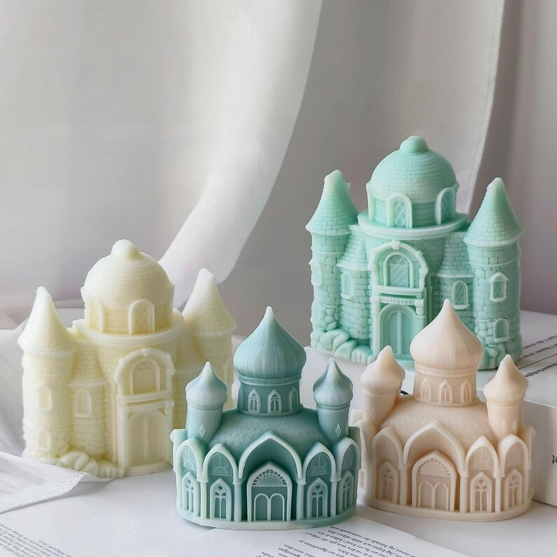 Castle Candle Silicone Mold-european Castle Candle Mold-castle Cake ...